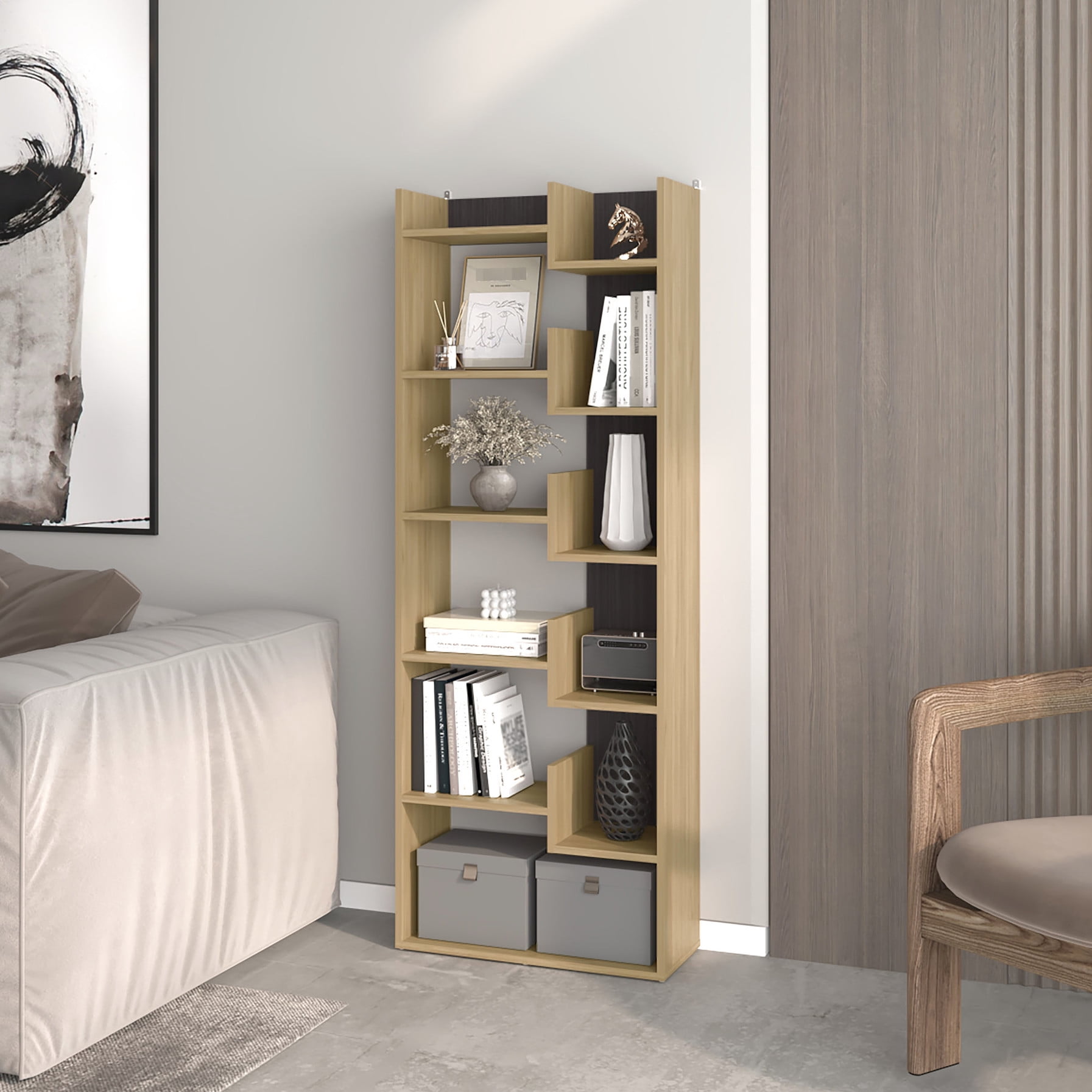 Multiple - sized Compartments + Open Storage” - “Various Items + Well ...