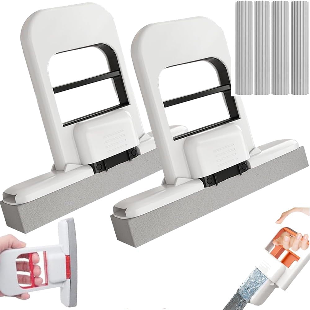 Multipleon Mini Mop, Mini Foldable Desktop Mop – mop for Wet & Dry,2025 ...