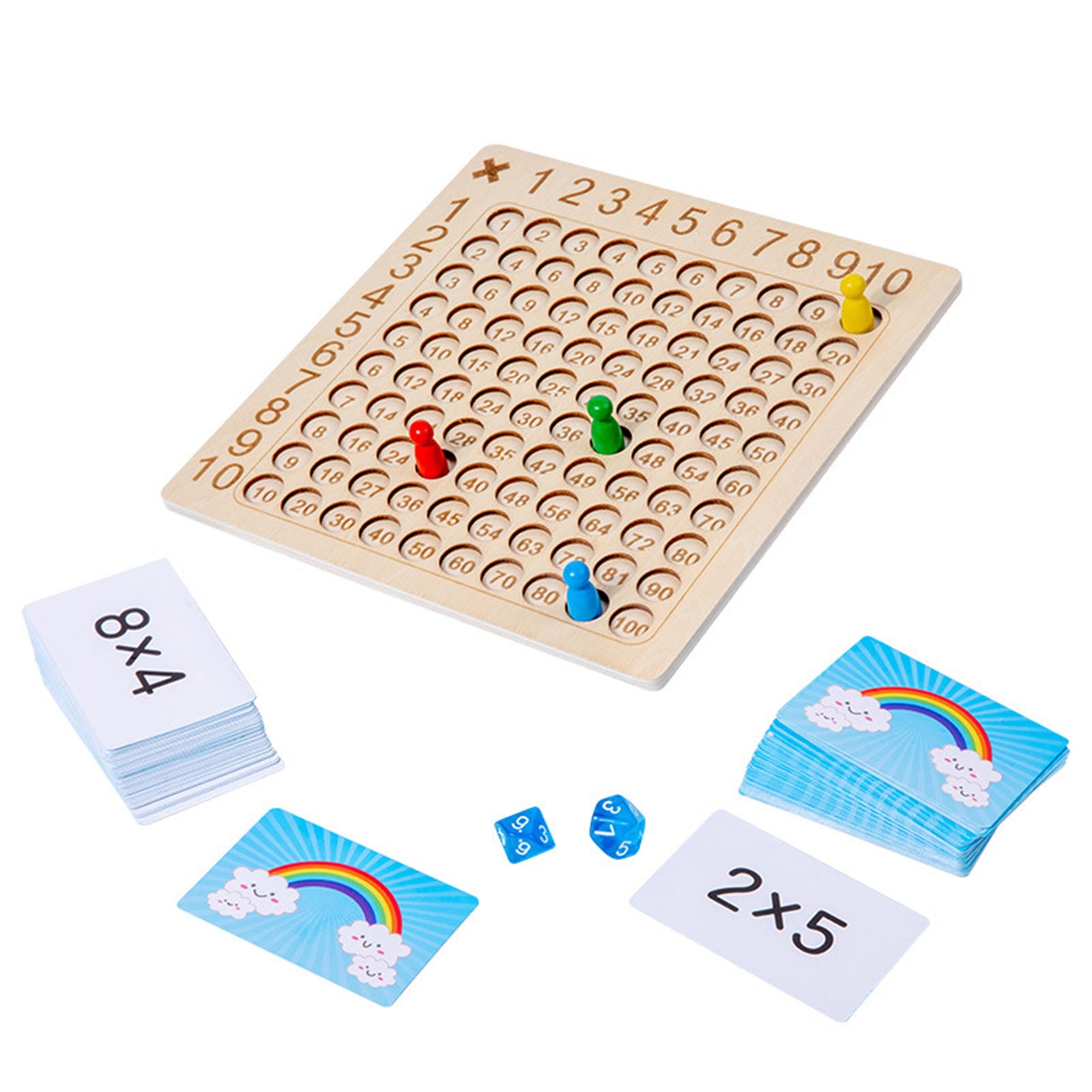 Multiplication Board Game Wooden Early Learning Educational Brain ...