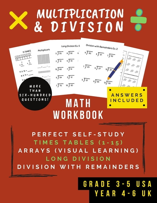 Multiplication & Division: Math Workbook For Grades 3-5 - 0-15 Times ...