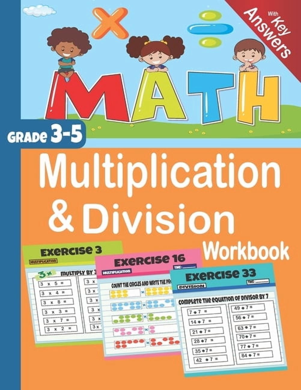 Multiplication & Division Workbook: Math Grade 3-5 with Key Answers ...