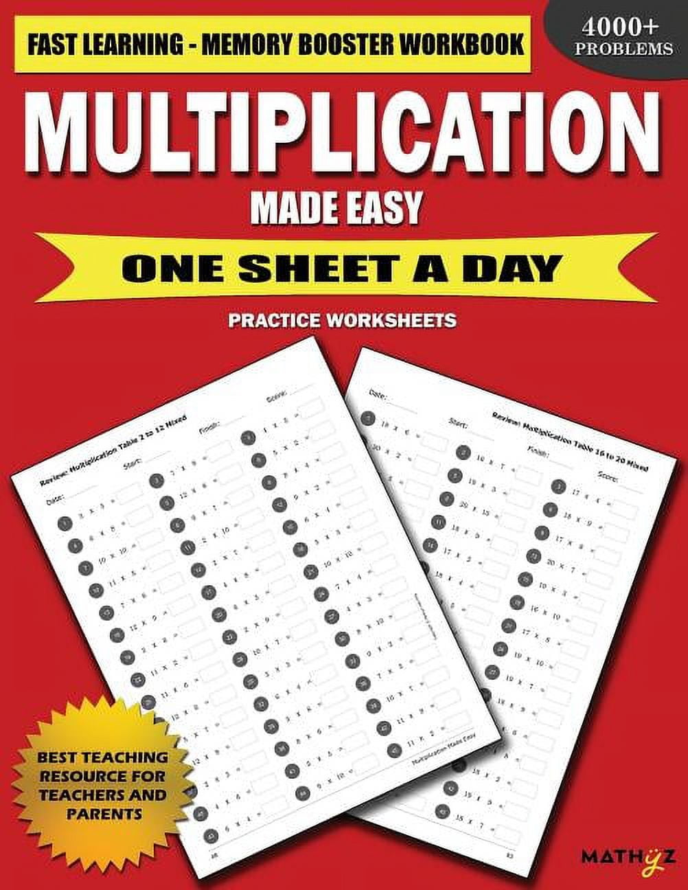 Math Worksheets Multiplication 1 12