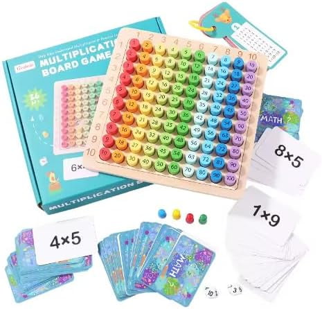 Multiplication Marathon 3 in-1 Wooden Montessori Multiplication Table ...