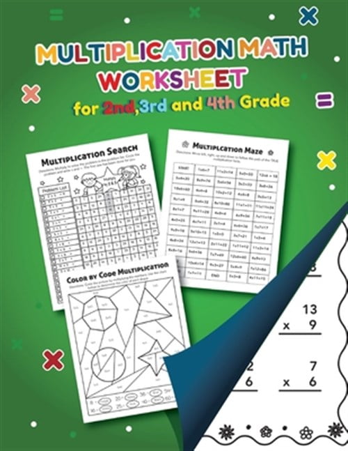 Pre-Owned Multiplication Math Worksheet for 2nd, 3rd and 4th grade ...