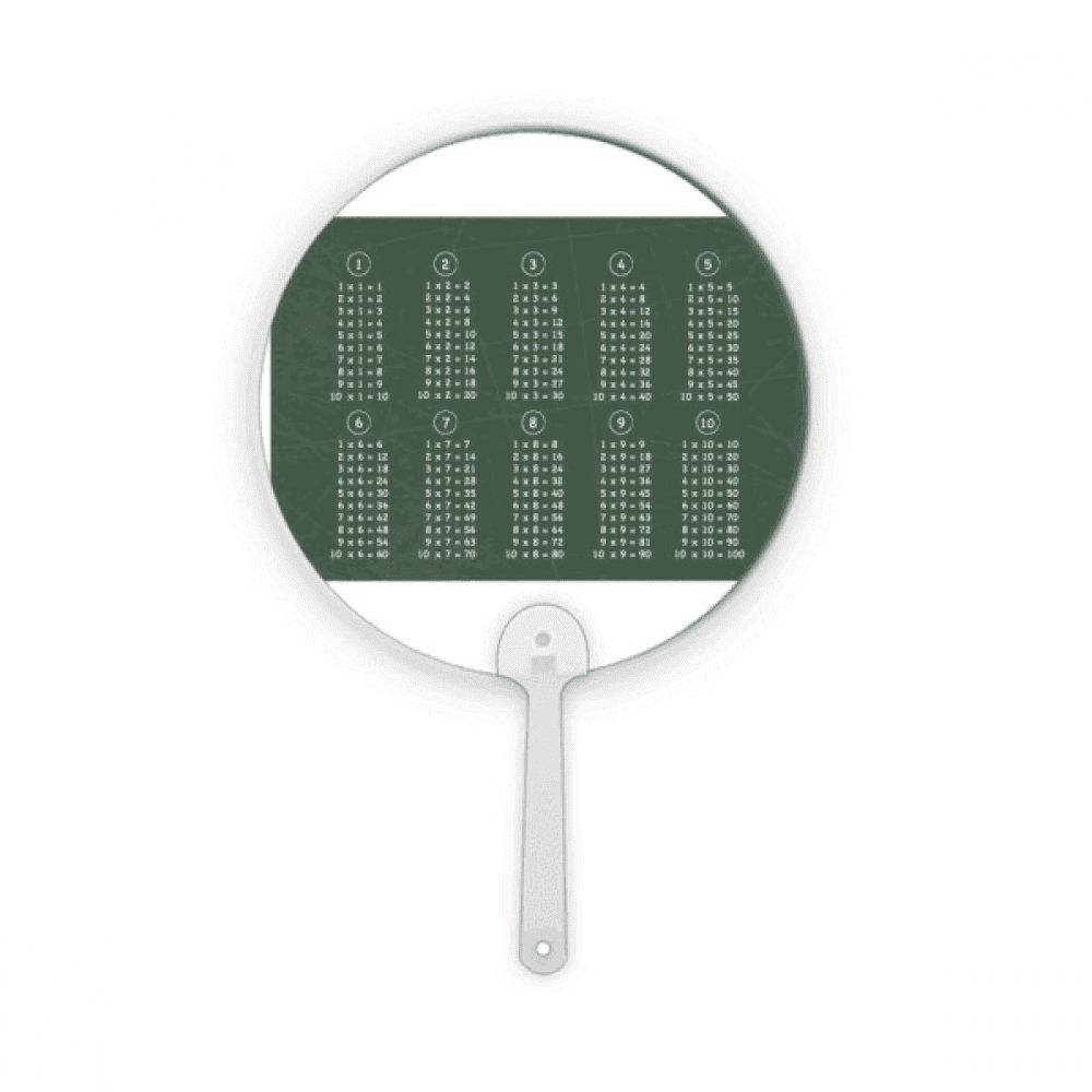 Multiplication Table Math Study Number Plastic Round Handheld Fan ...