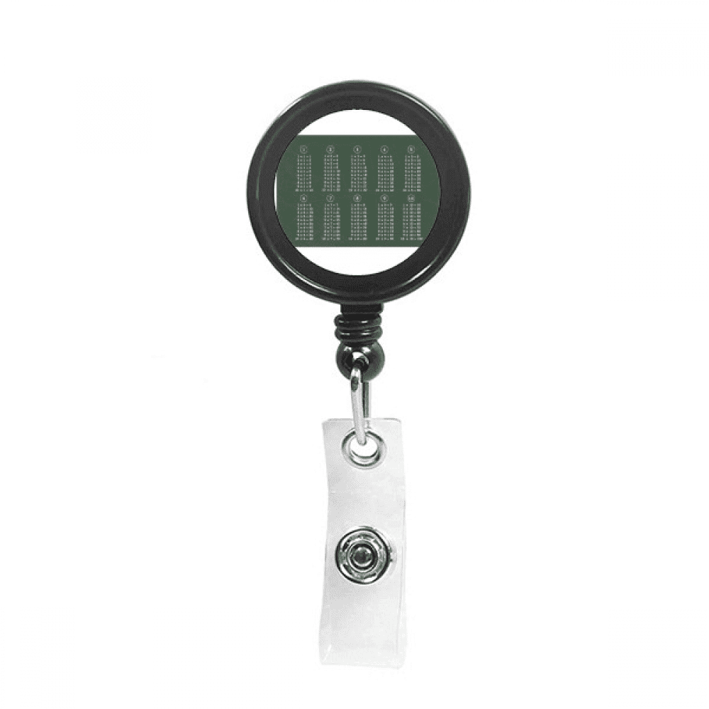 Multiplication Table Math Study Number Retractable Keychain Badge ...