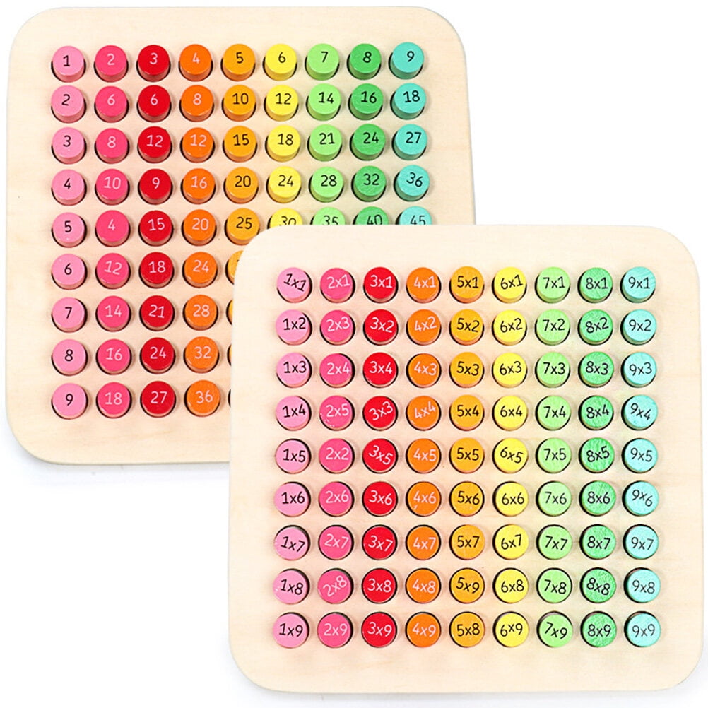 FRCOLOR Wooden Multiplication Table Toy for Kids Multi Color Premium ...