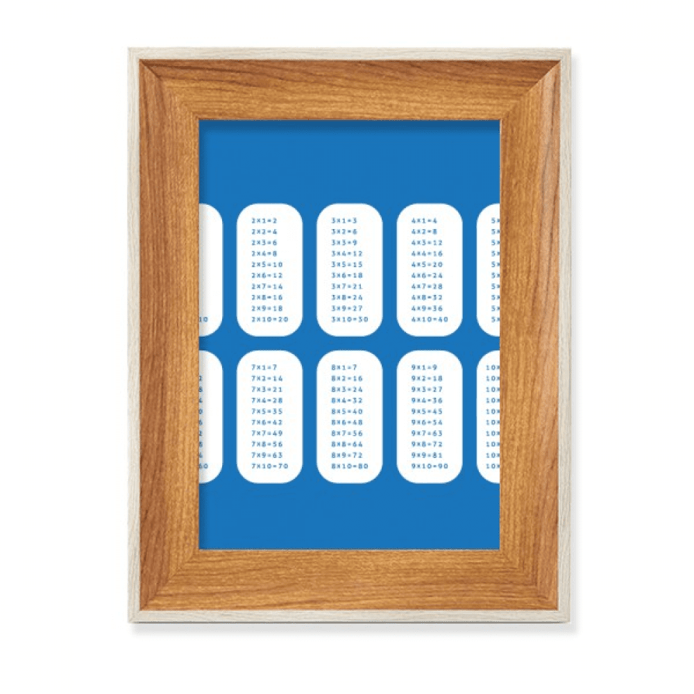 Multiplication Table Number Study Math Desktop Wooden Photo Frame ...