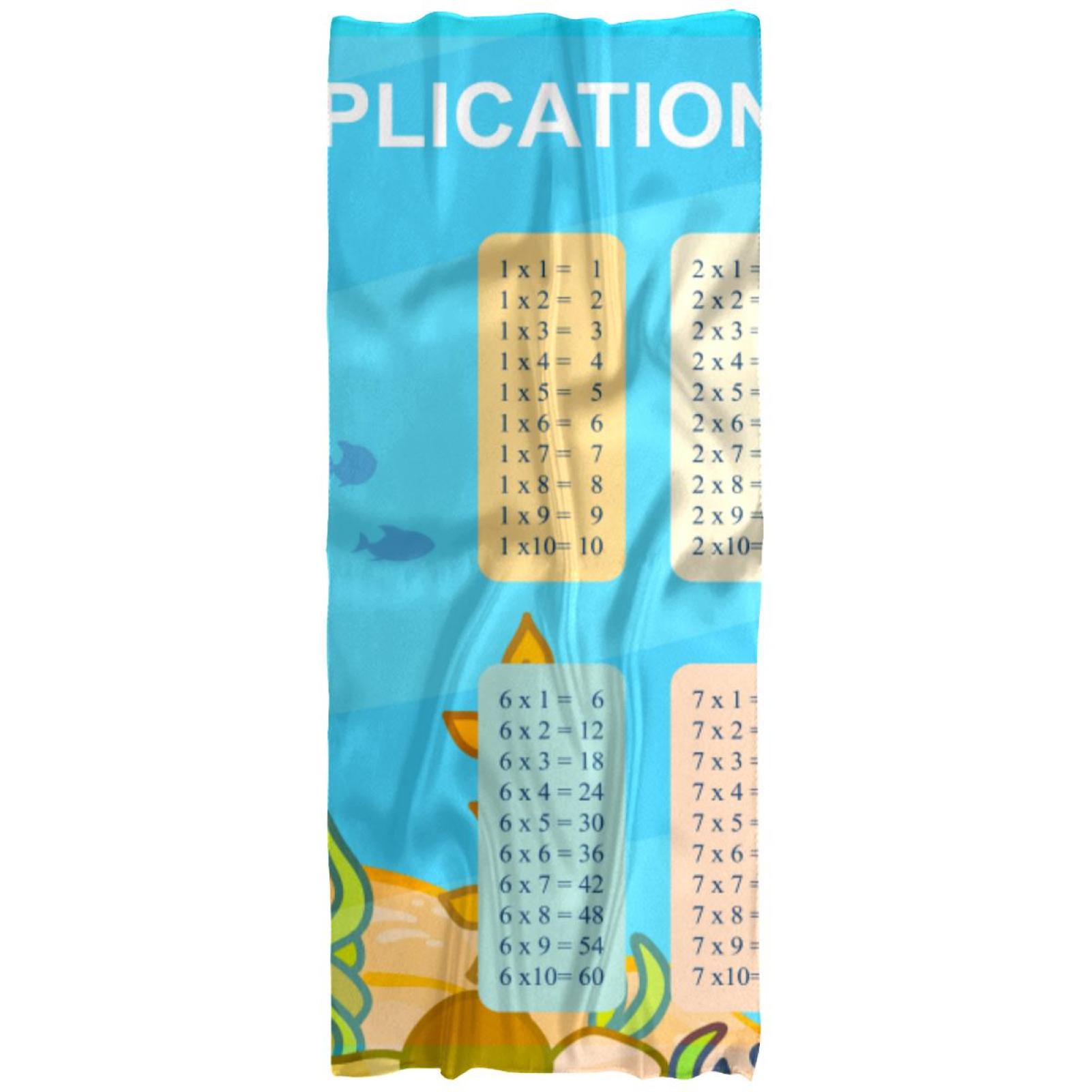 Multiplication Table Pattern Breathable and Translucent Chiffon Silk ...