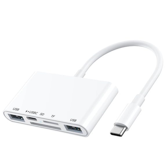 Multiport USB Type C Hubs Adapters with TF Card Reader and PD15W ...