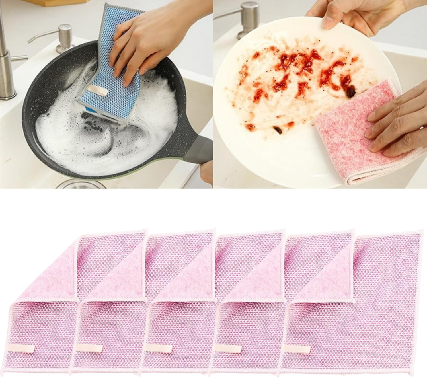 Multipurpos Wire Dishwashing Rags, Premium Metal Wire Dishwashing Cloth ...