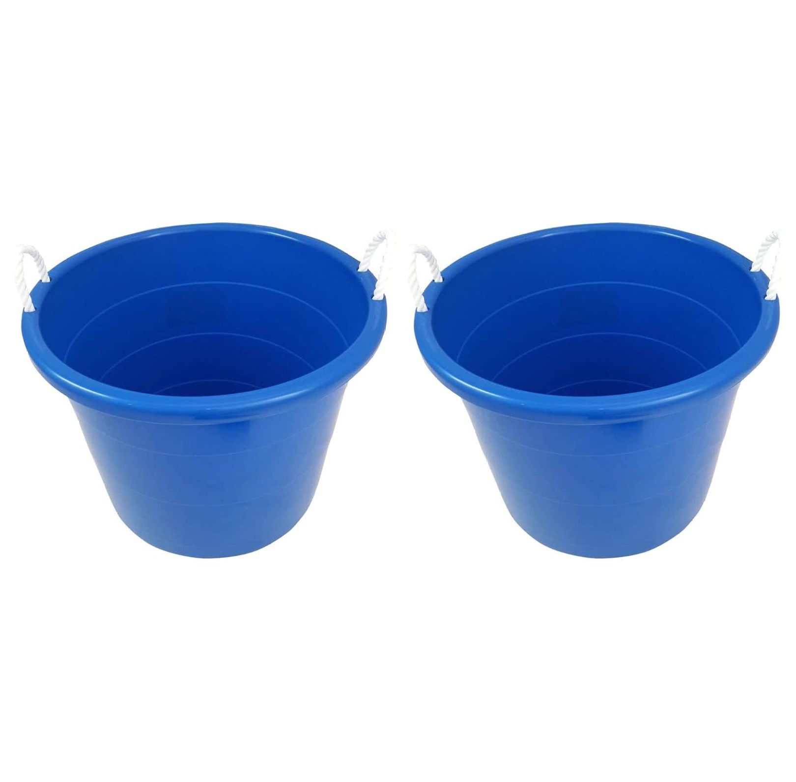 Multipurpose 18 Gallon Plastic Open-Top Storage Round Utility Tub with ...