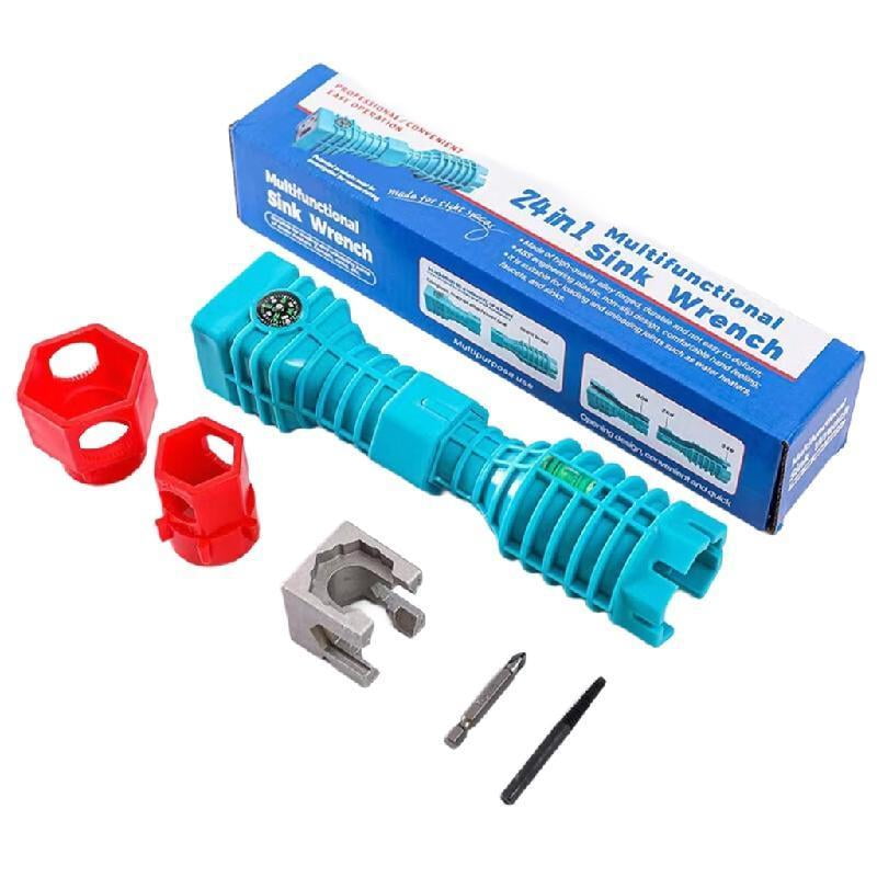 Multipurpose 24 In 1 Sink Pipe Repair Tool Wrench for Home and ...
