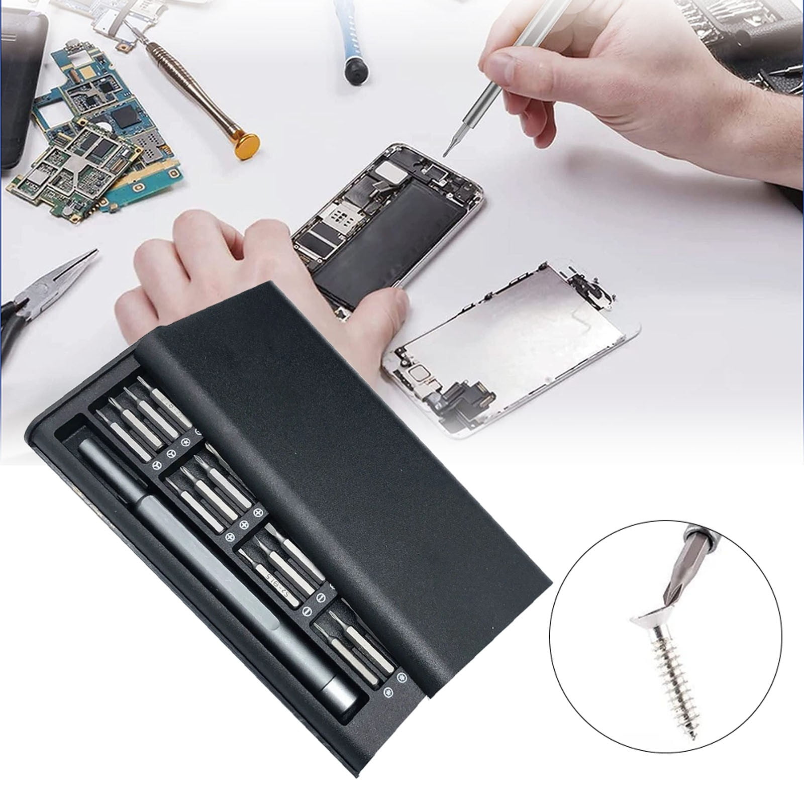 Multipurpose 24pcs Screwdriver Kit With Detachable Handle Tool For 3D Cell Phone Smartphone Game ...