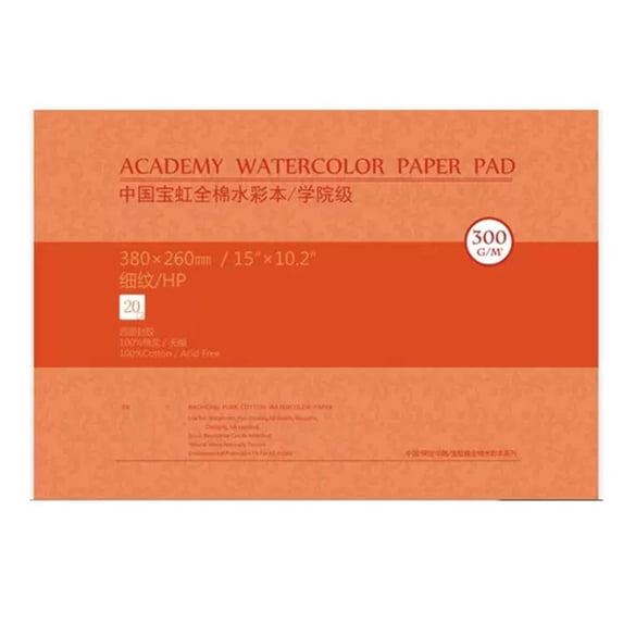 Multipurpose 300g Cotton Art Paper Pad 20 Sheets High Absorbency Acid ...