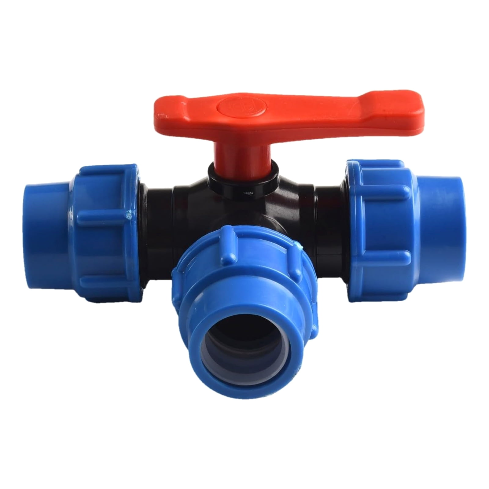 Multipurpose 32mm Plastic Pipe 3 Way Round Valves Convenient for Garden ...