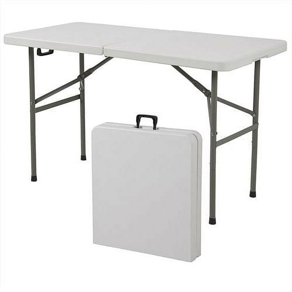 Multipurpose 4-Foot Center Folding Table with Carry Handle - Walmart.com