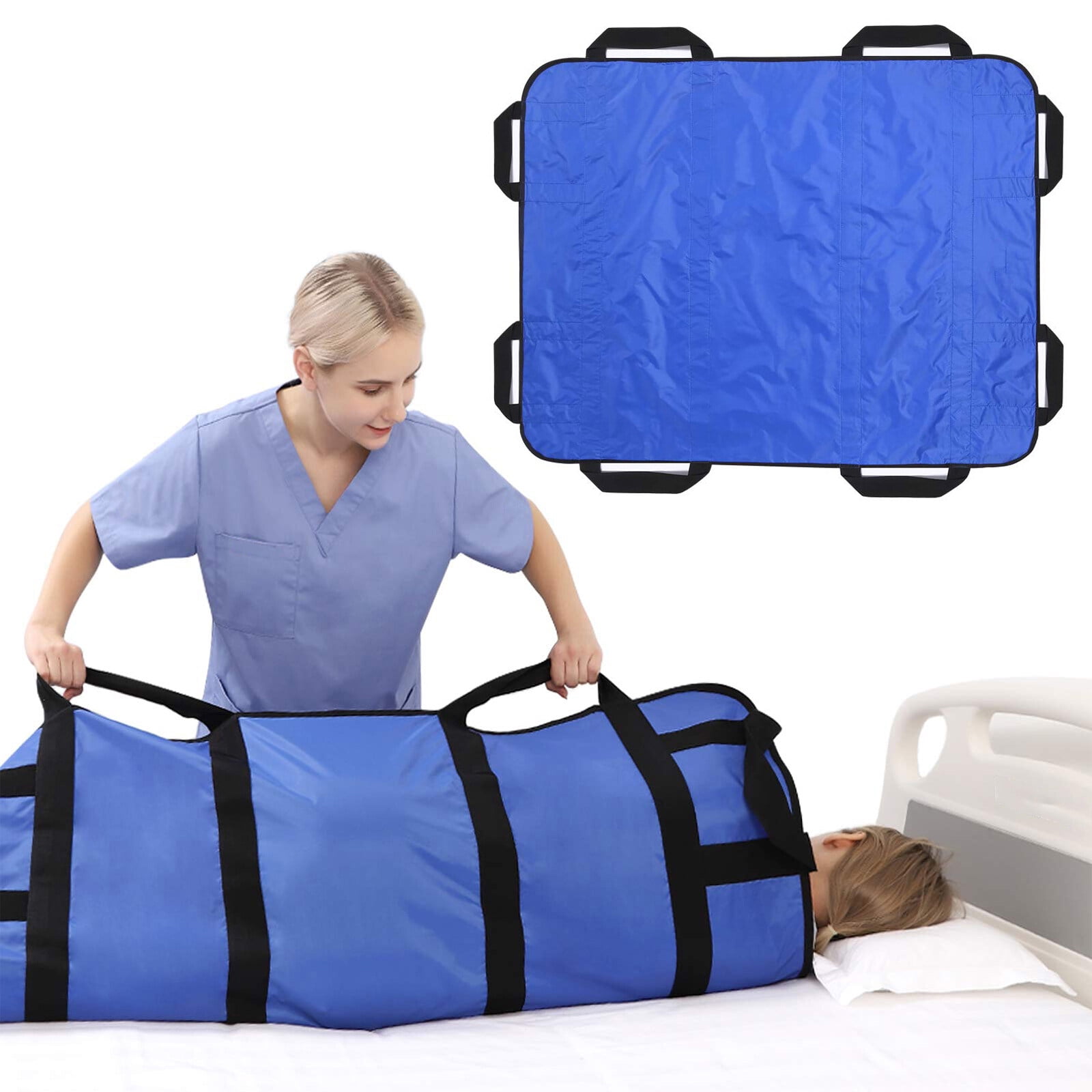 Multipurpose 48" x 40" Positioning Bed Pad with Reinforced Handles ...