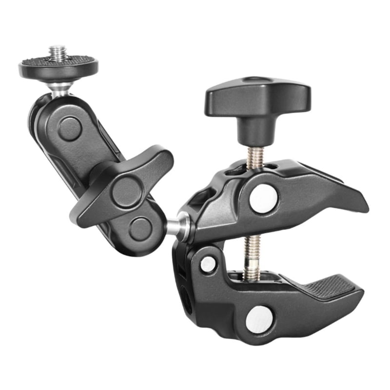 Multipurpose Aluminum Camera Accessory Clamp With Locking Knob For LED ...