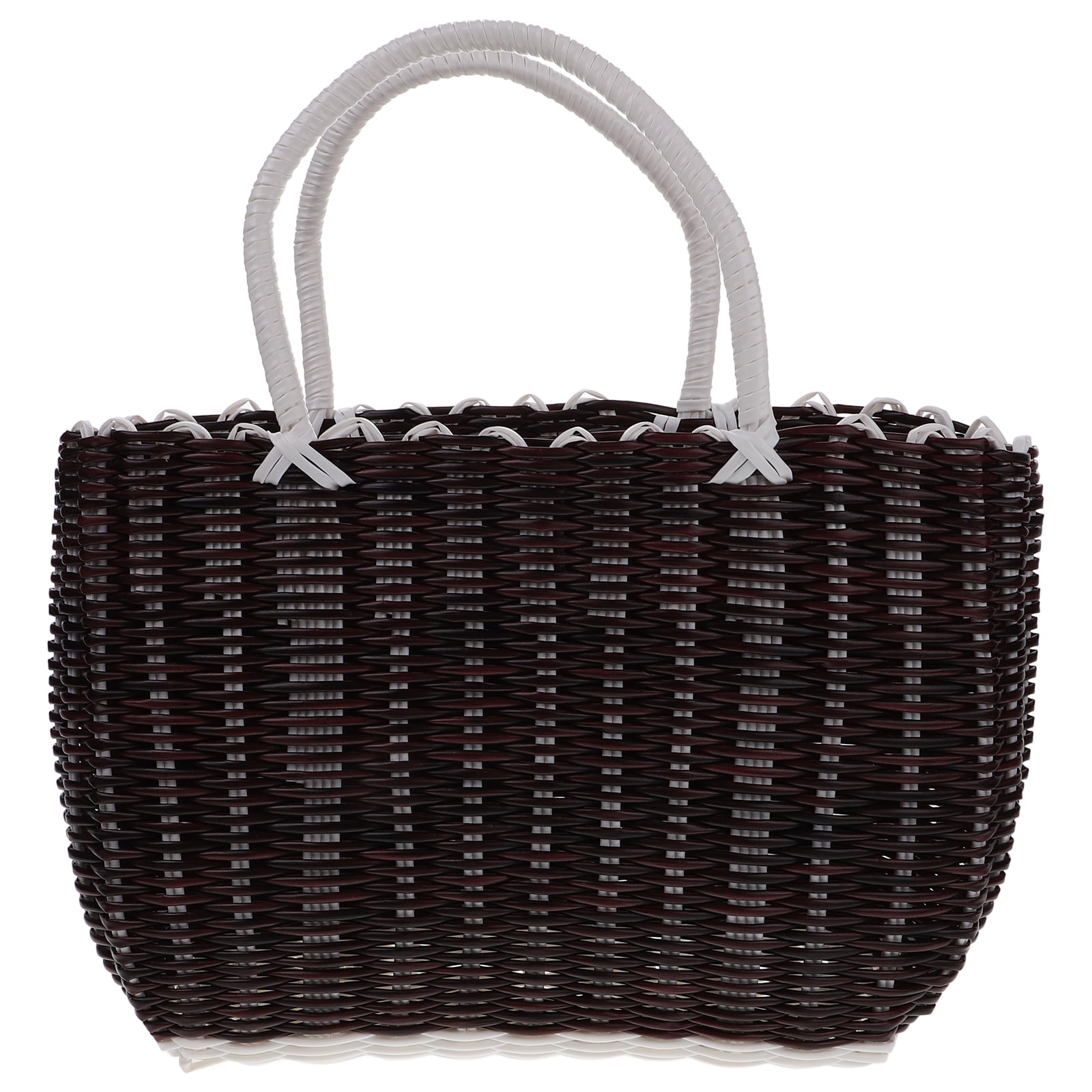 Multipurpose Basket Imitation Rattan Picnic Basket Handheld Shopping ...