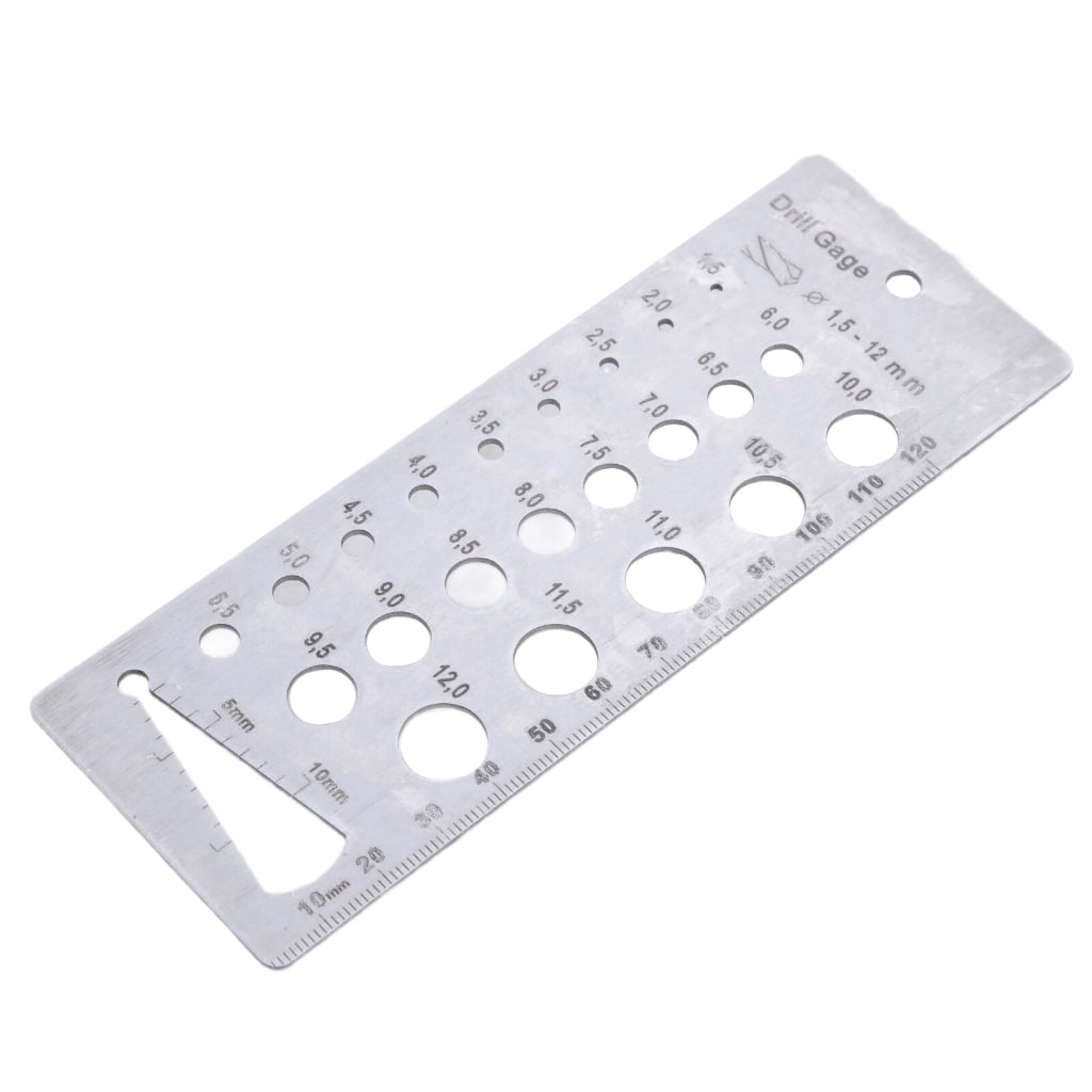 Multipurpose Bolts And Wire Diameter Gauge 1.5-12mm Drill Gauges Metric ...