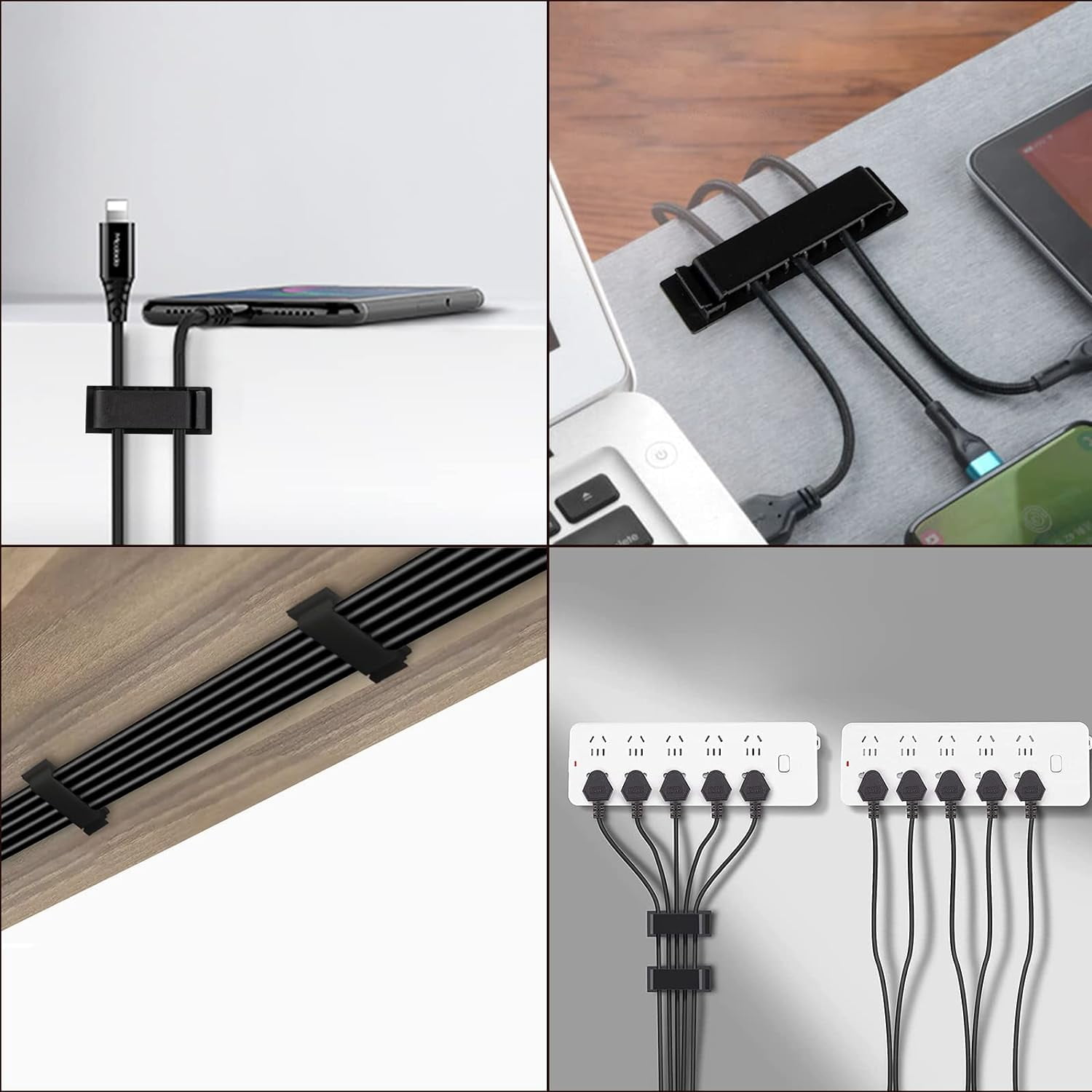 Multipurpose Cable Clips 10pcs, Self-Adhesive Cord Management ...