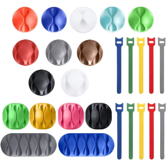 Multipurpose Cable Holder Desk Clip Cord Holders Clips Table cabledrop ...