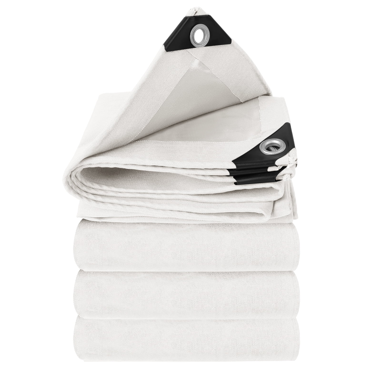 Multipurpose Canvas Tarp with Reinforced Edges Rustproof Grommets Heavy ...