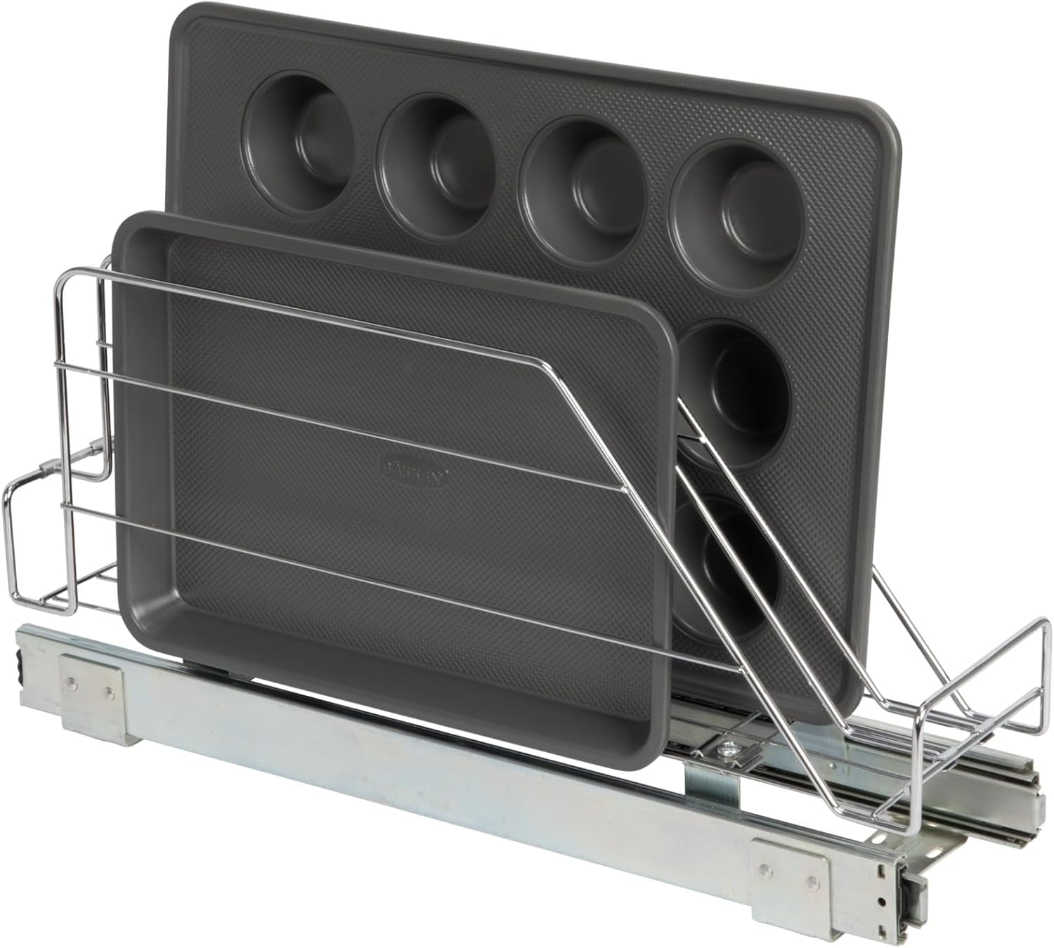 Multipurpose Chrome-Plated Steel Pull-Out/Slide-Out Storage Organizer ...