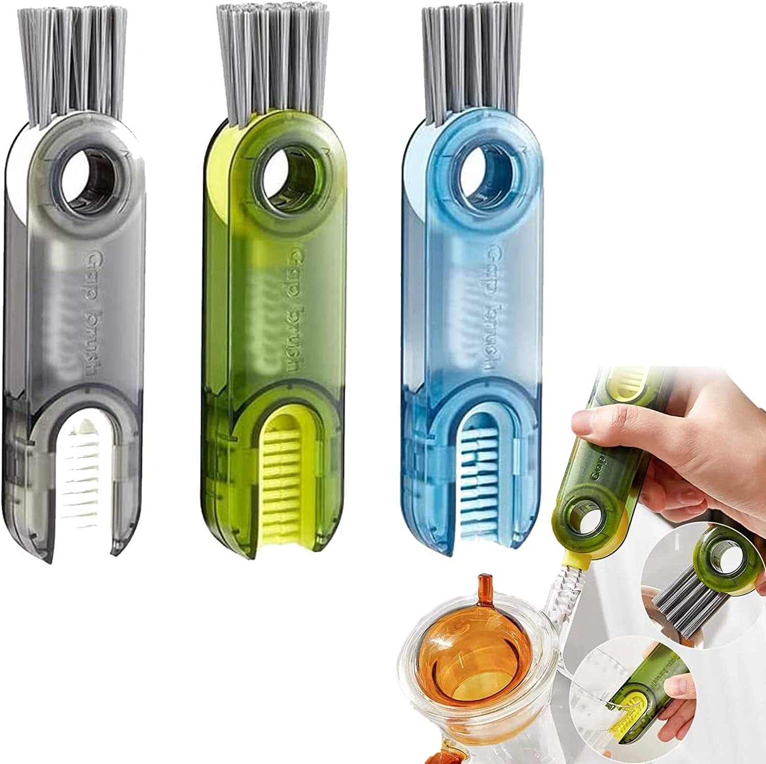 Multipurpose Cleaner 3 In 1, TICOZE Bottle Gap Bottle Brush, 3 In 1 ...