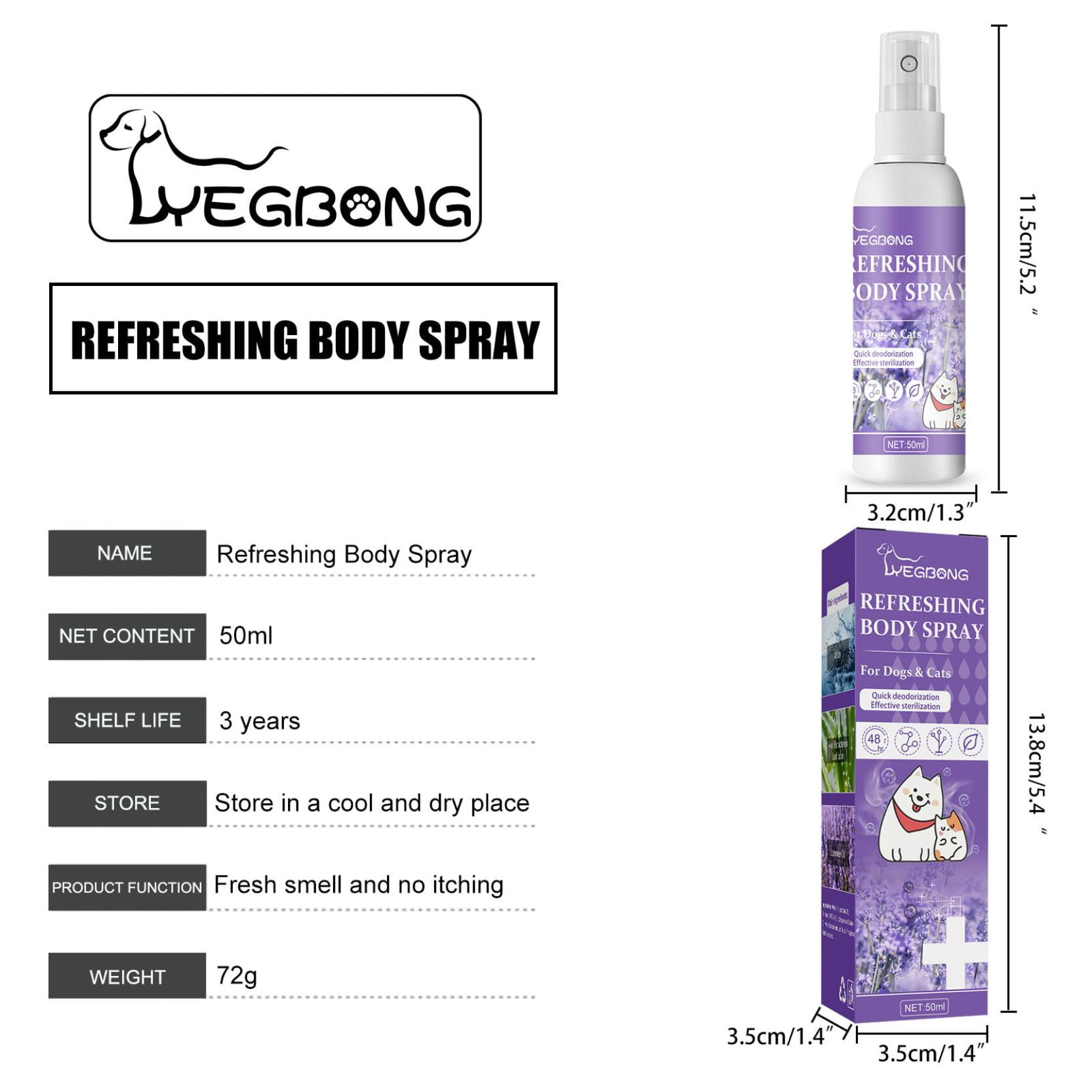 Freshening & Shining Spray For Pet - Chamomile & Lavender Dog Spray ...