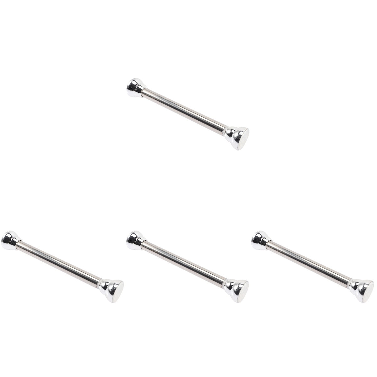 Multipurpose Closet Adjustable Curtain Rod 4 Pack Flexible Stainless ...