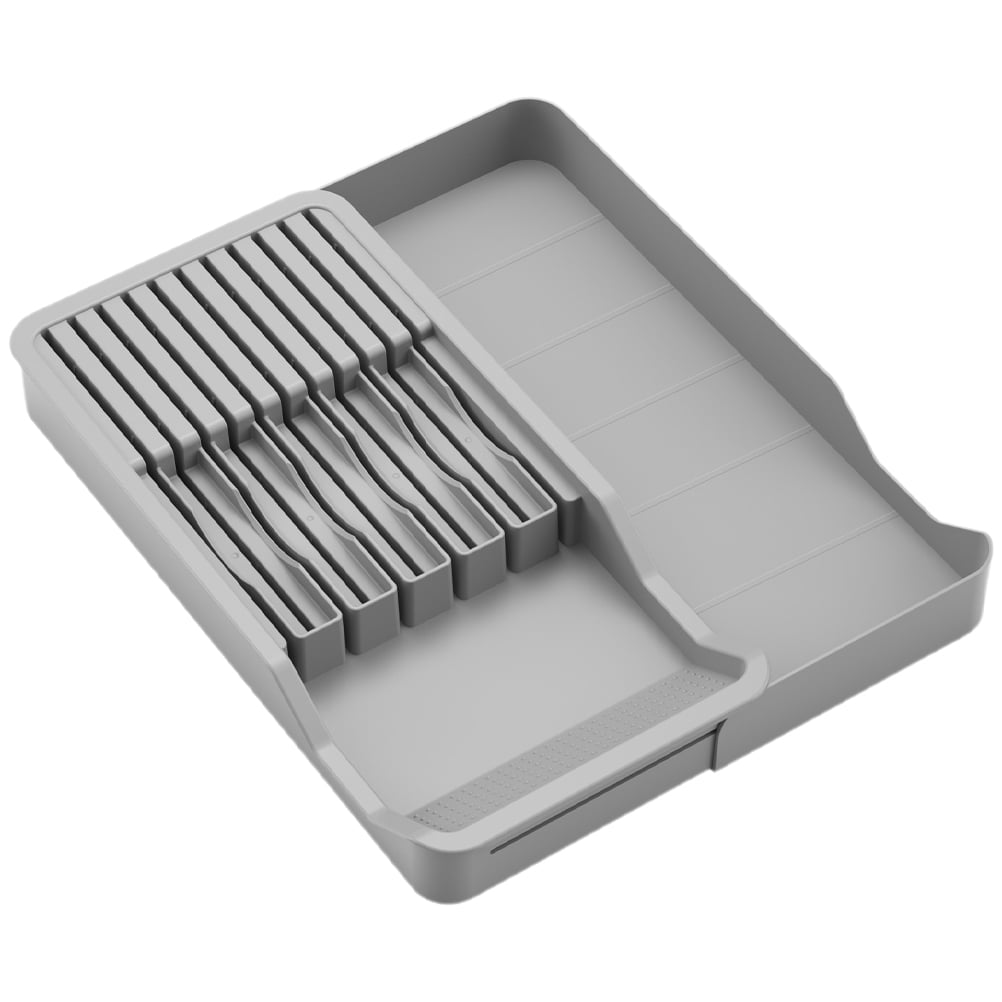 FONDOTIN Grey Organizer for Kitchen with Blade Protection Design ...