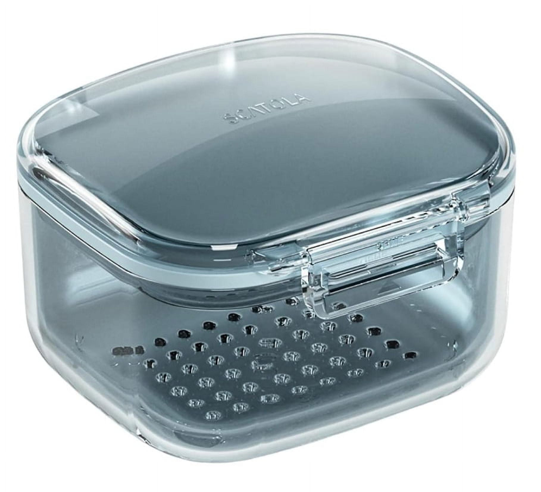 Multipurpose Denture Bath Case with Strainer Basket, Three Layered ...