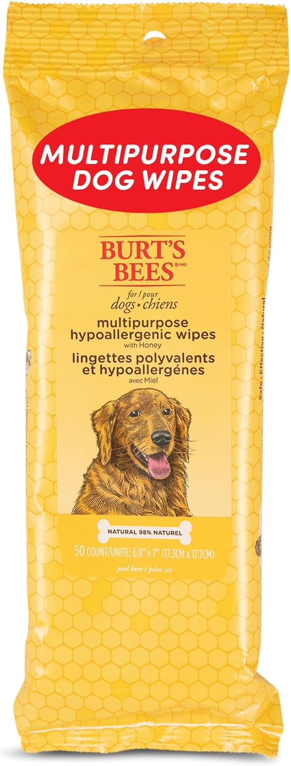 Multipurpose Dog Wipes with with Honey, 98% Natural Origin Formulas ...