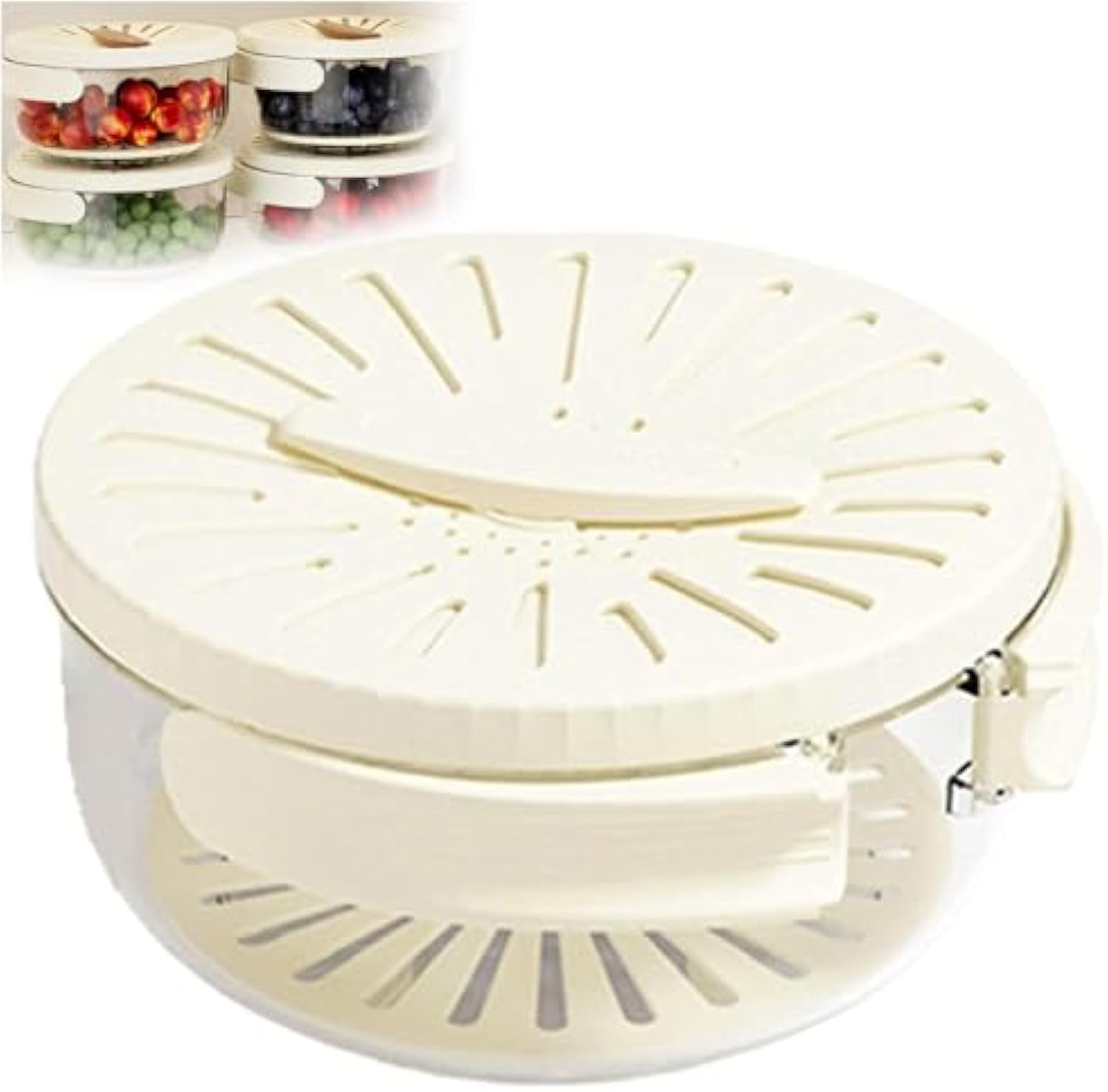 Multipurpose Drain Basket With Lid, 2 In 1 Fruit Drainer Container with ...