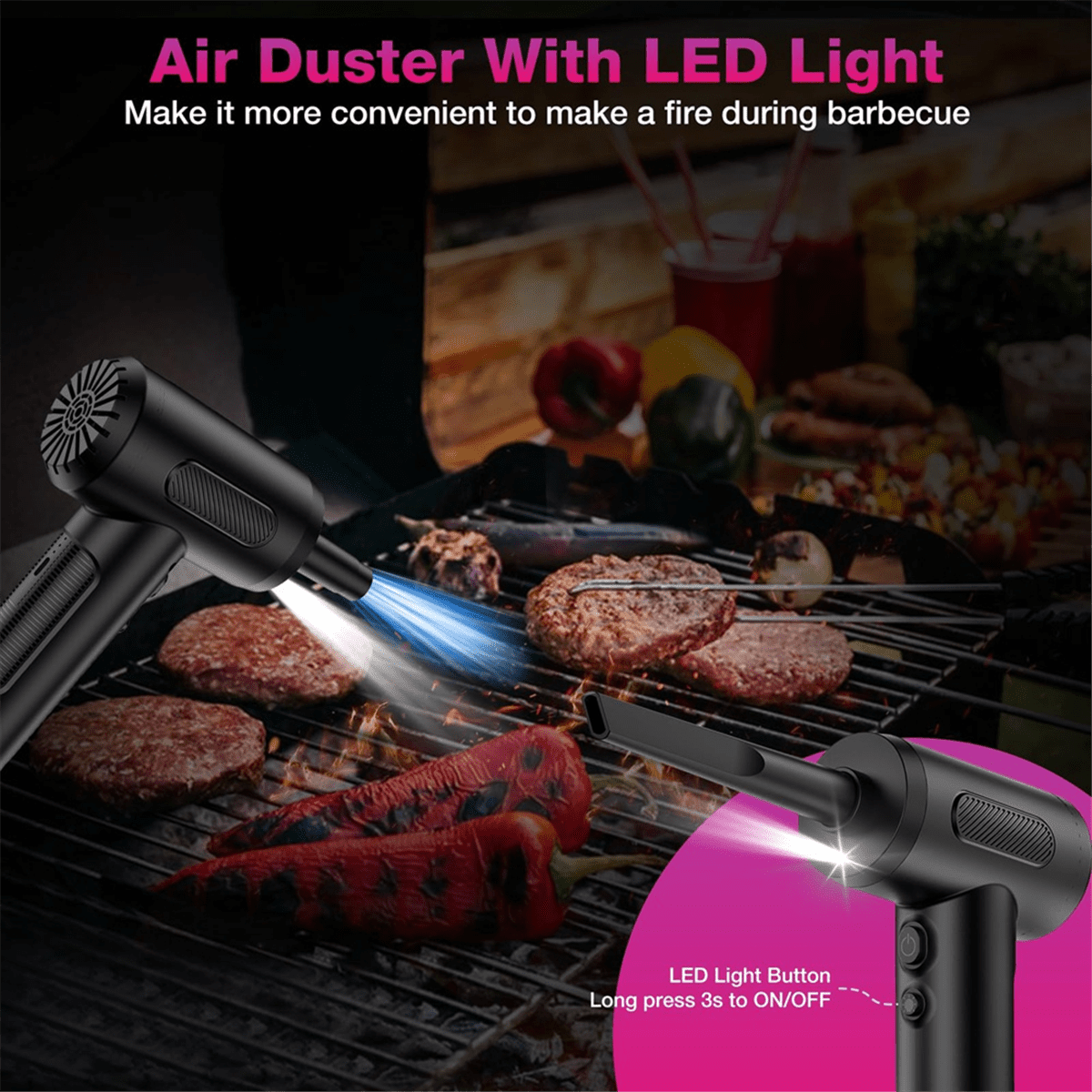 Multipurpose Electric Duster and Air Blower,Compressed Air Cleaner for ...