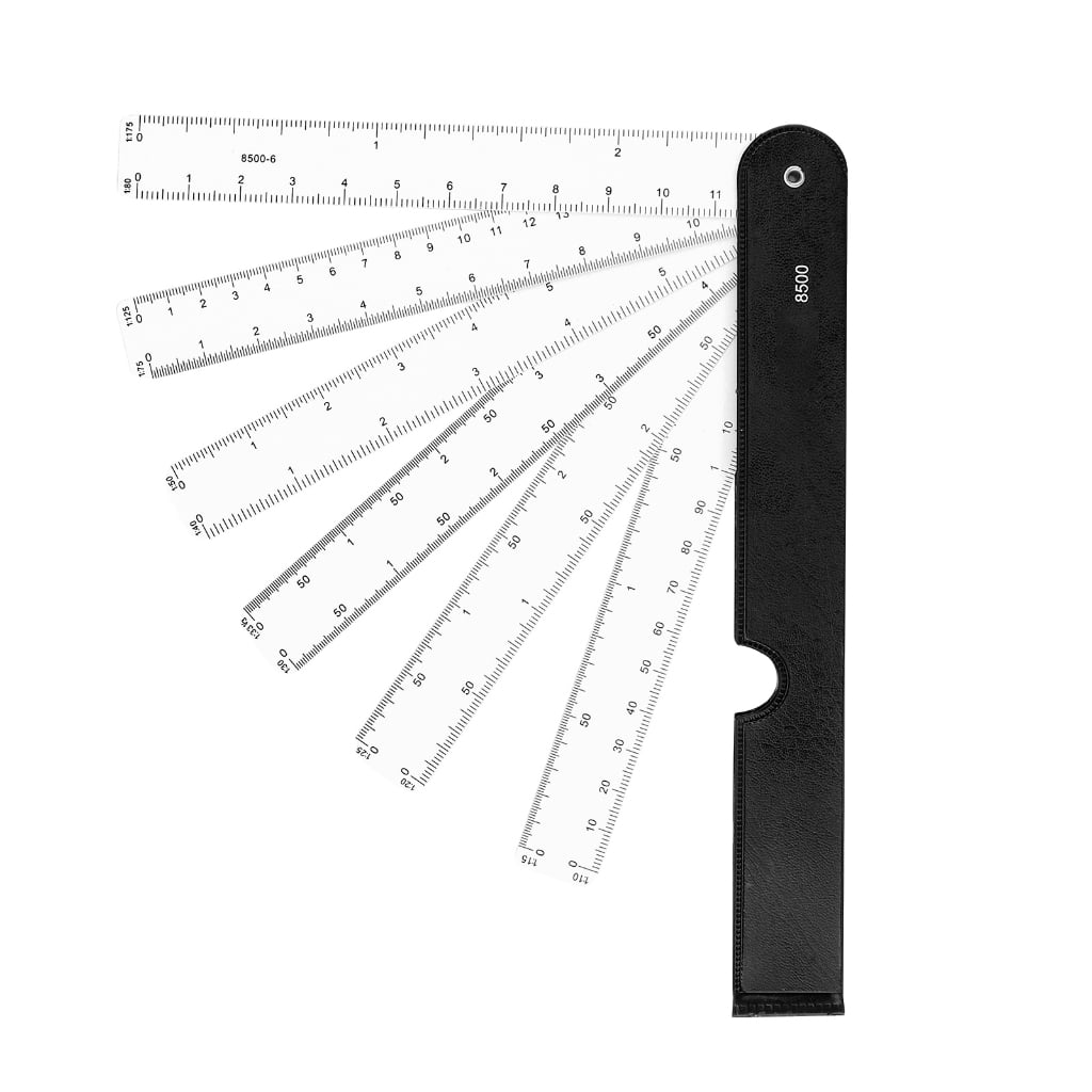 Multipurpose Engineering Ruler Folding Portable Ruler Fan Shaped Scale ...