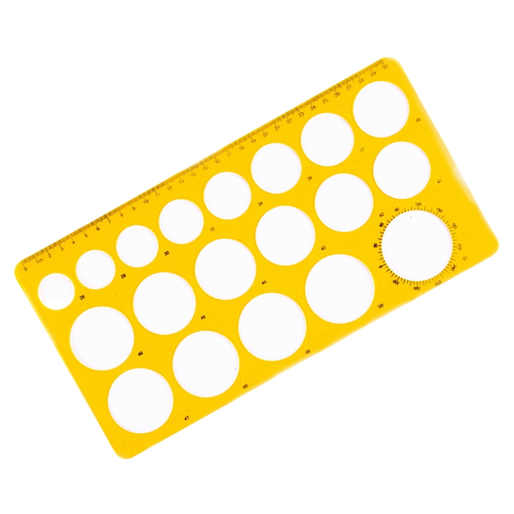 Multipurpose Geometry Stencils CirclesDrawing Template Ruler Geometric ...