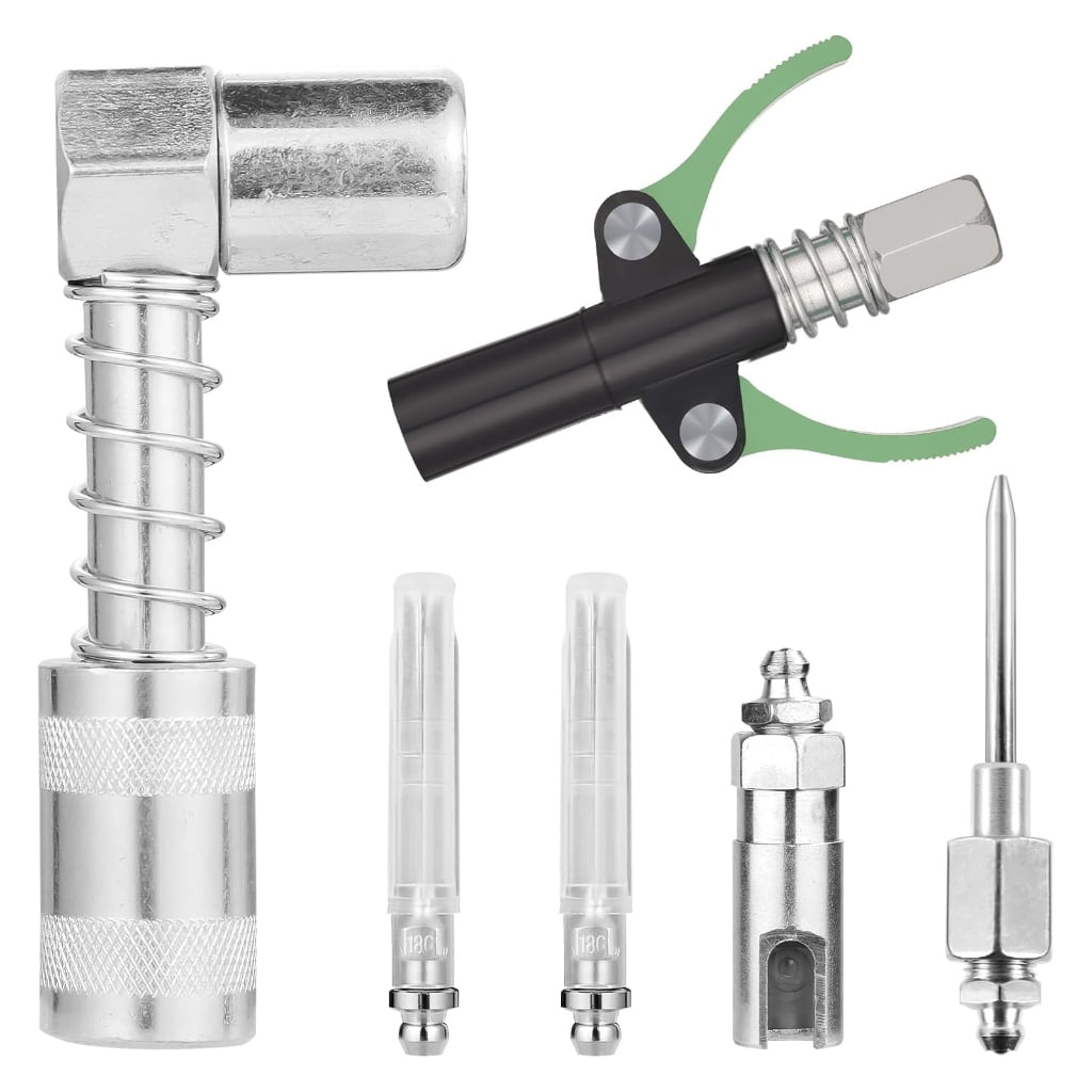 Grease Adapter Fitting Kit 90 Degree Coupler With Needle Nozzle ...