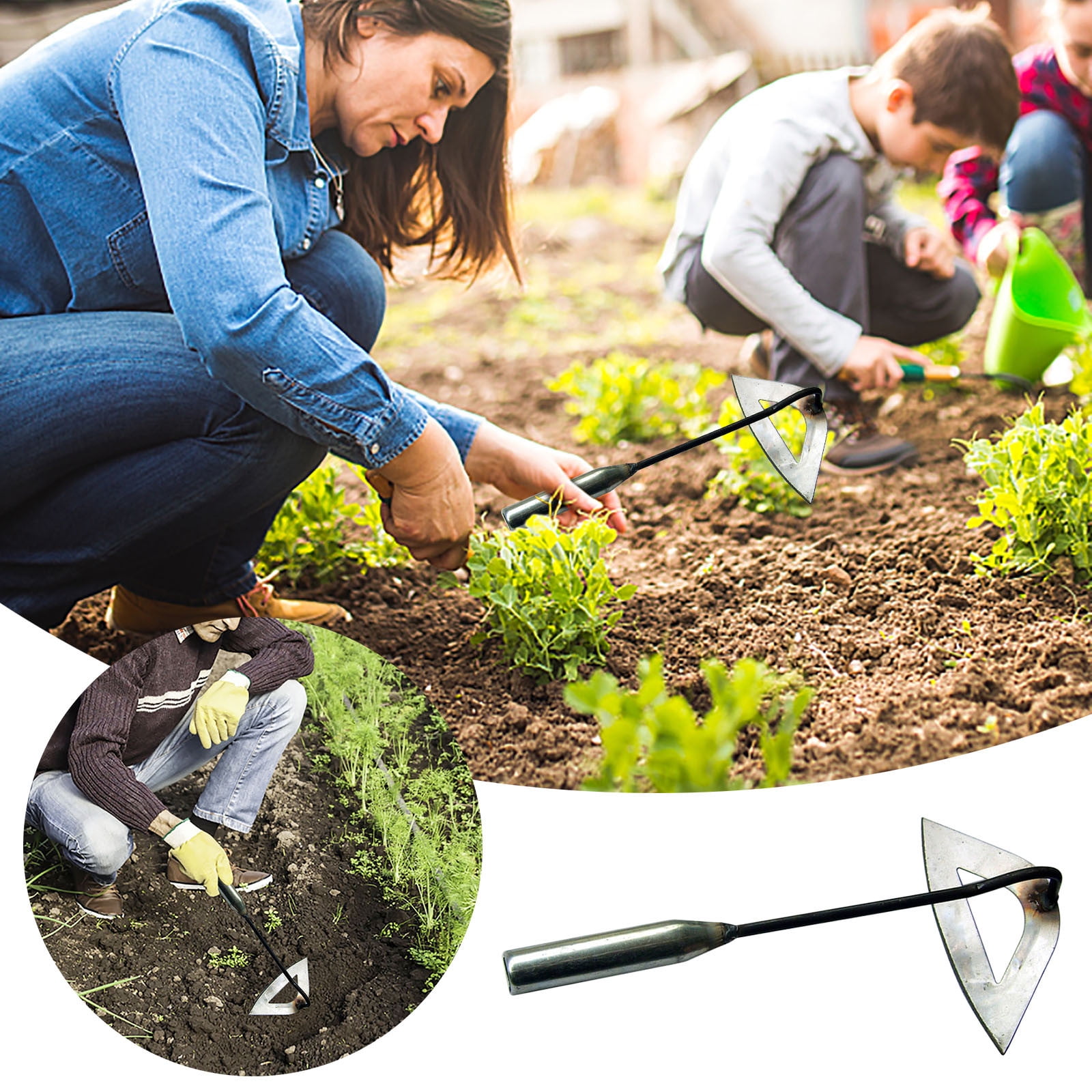Multipurpose Hollow Curved Garden Weeding Small Hoe - Walmart.com