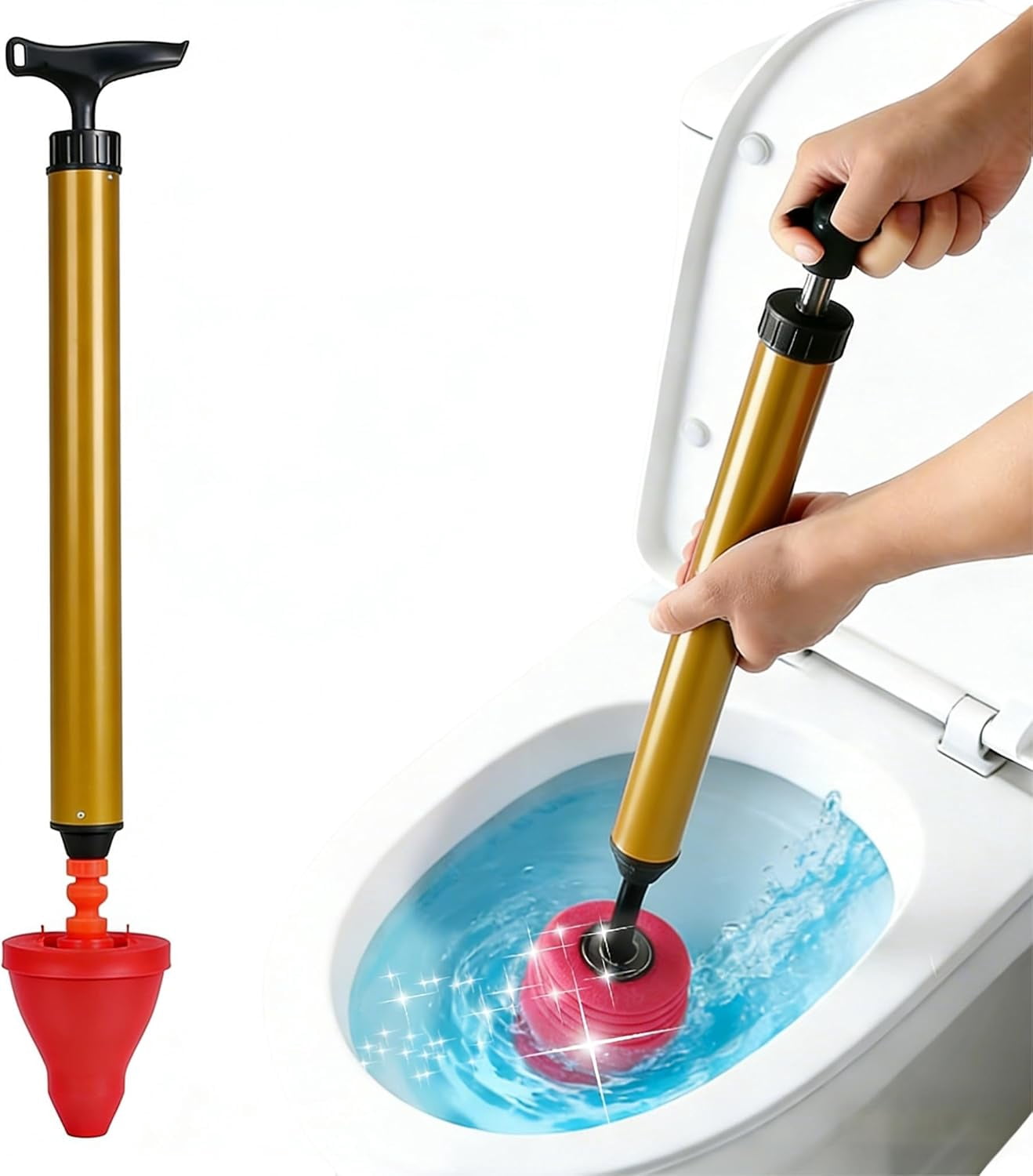 Multipurpose Household High Pressure Toilet Plunger, 2026 Upgraded ...
