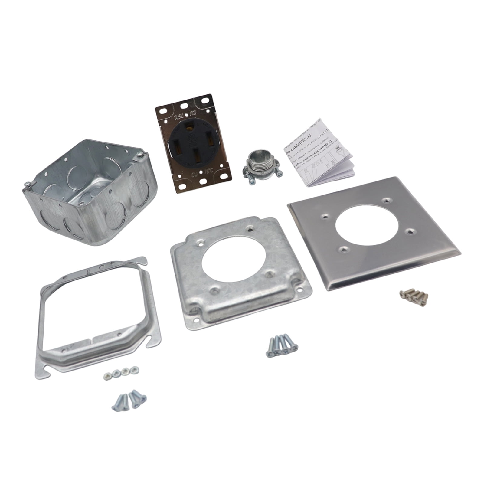 Multipurpose Industrial 50A 250V Electrical Outlet Installation Set ...