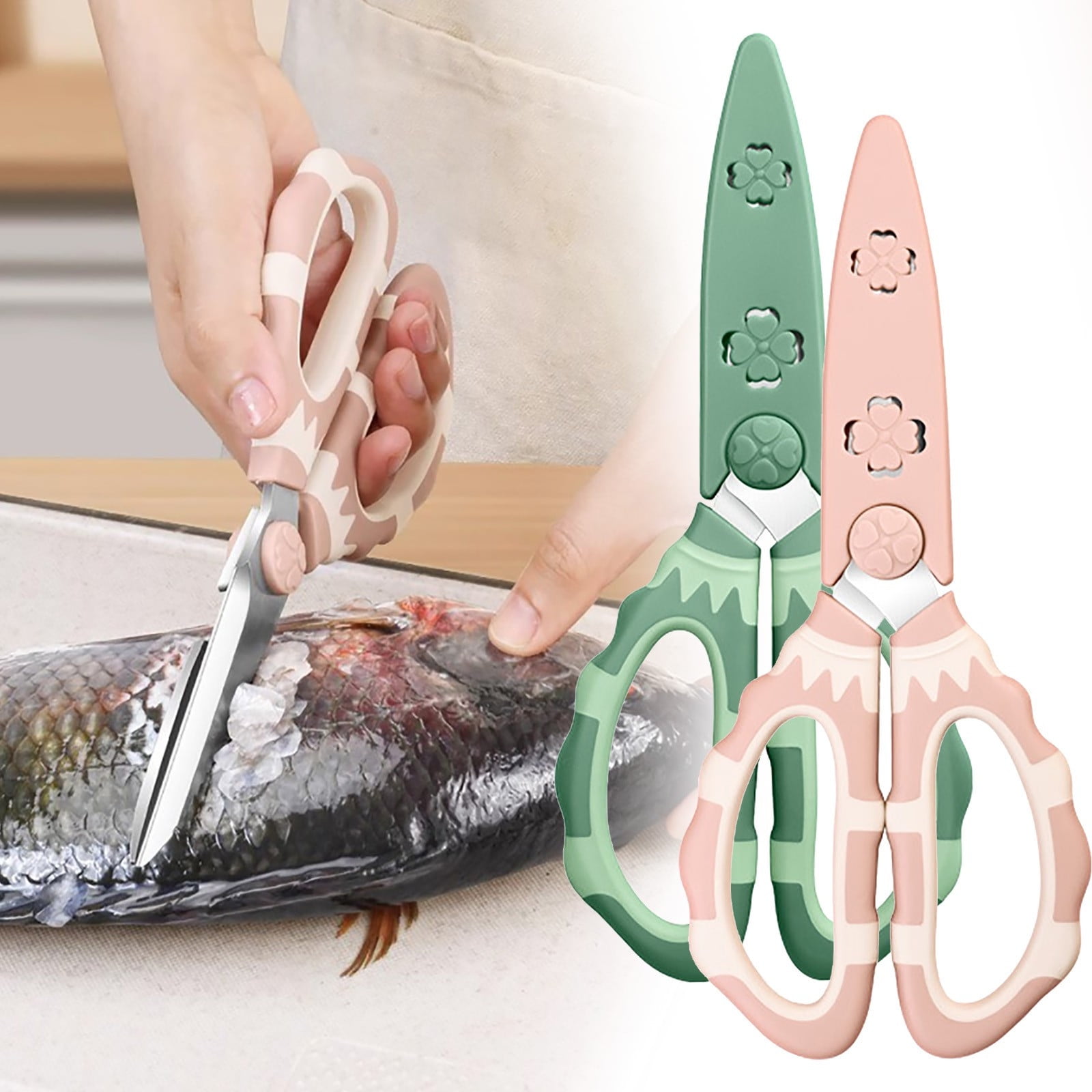 Multipurpose Kitchen Scissors Heavy Duty Food Grade Rustproof Ergonomic ...