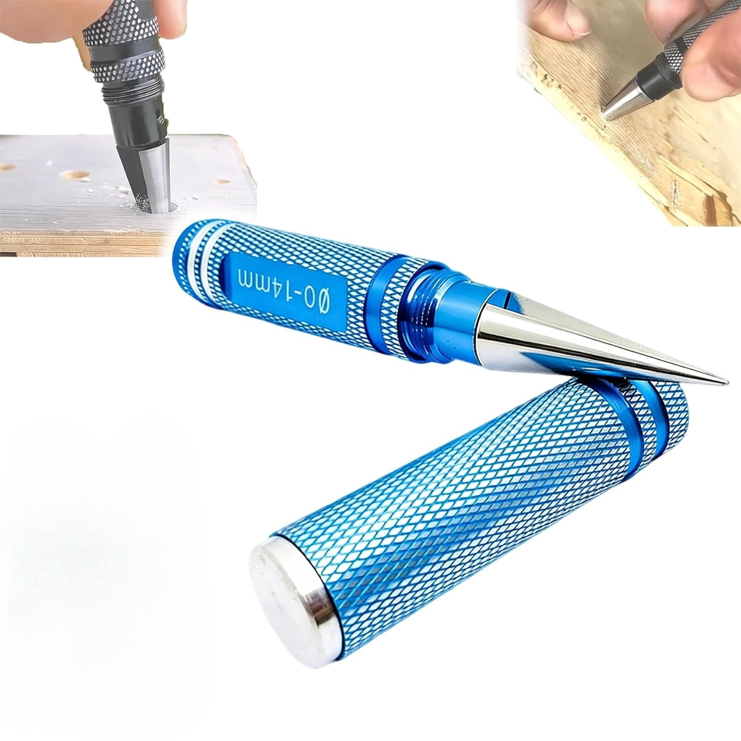 Multipurpose Manual Hole Punch, Steel Metal 0-14mm Hole Puncher Reamer ...