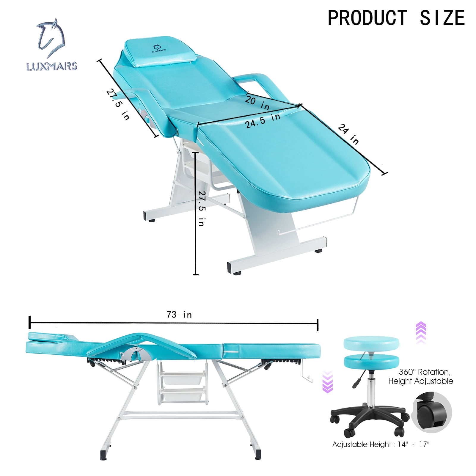 Multipurpose Massage Bed, Spa & Salon Facial, Tattoo Chair w/Hydraulic ...