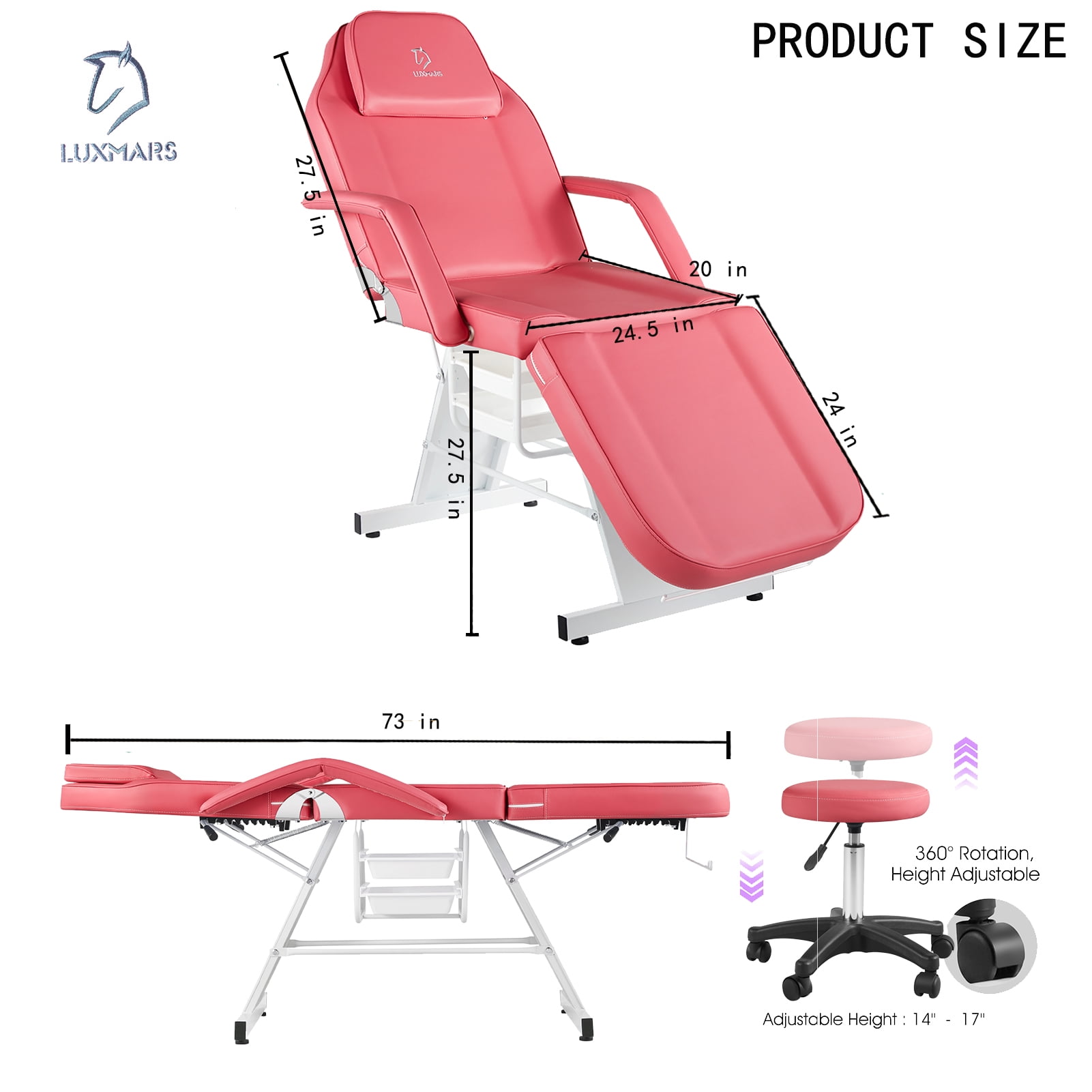 Multipurpose Massage Bed, Spa & Salon Facial, Tattoo Chair w/Hydraulic ...