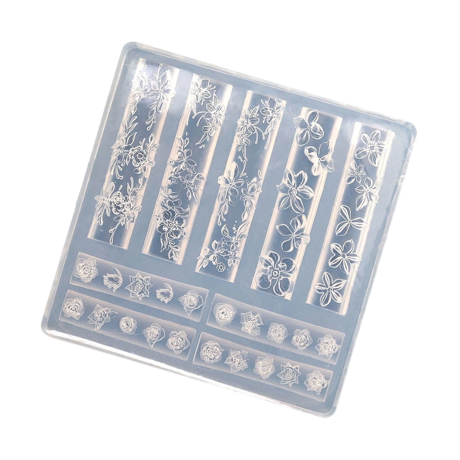 Multipurpose Nails Art Carving Mould Templates with Butterfly and Moon ...