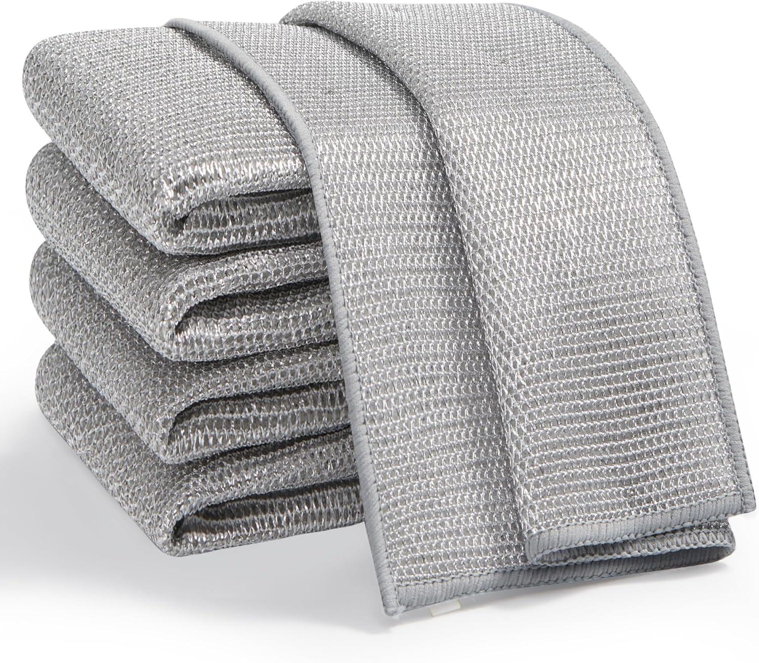 Multipurpose Non-Scratch Wire Dishwashing Rag for Wet and Dry, Reusable ...