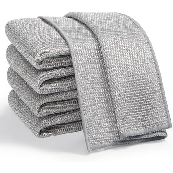 Multipurpose Non-Scratch Wire Dishwashing Rag for Wet and Dry, Reusable ...